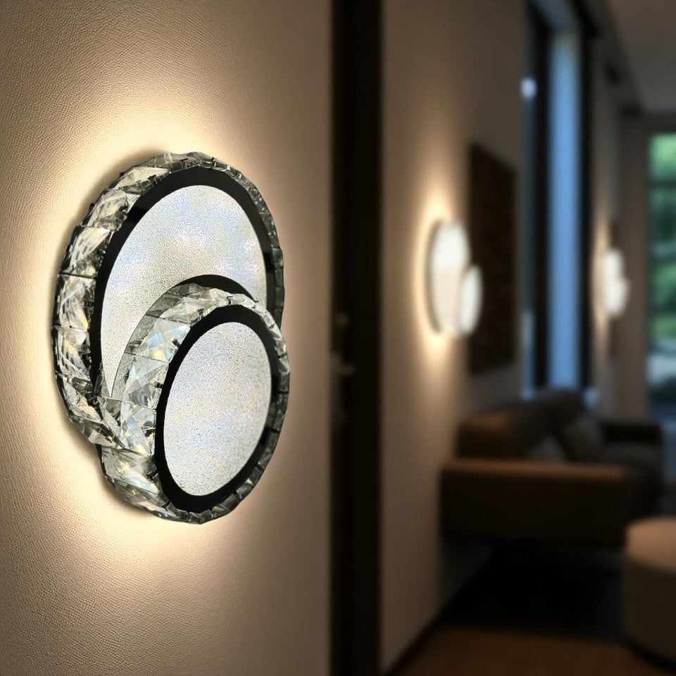 Modern Dual-Ring LED Wall Light with Warm, White & Warm White Modes ...