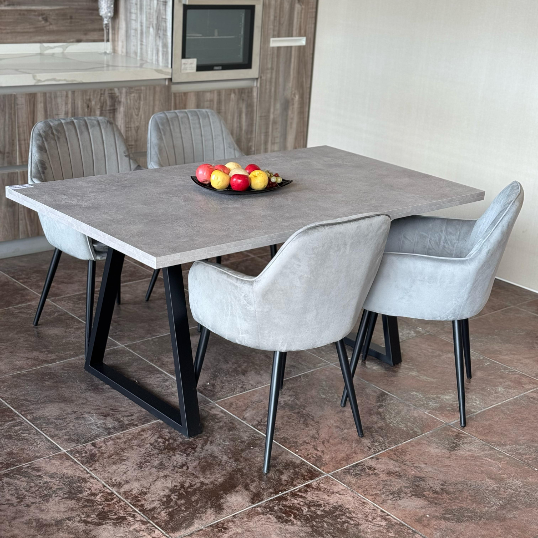 Wooden 4-Seater Dining Table Set – 160x90 cm – JassourCo.